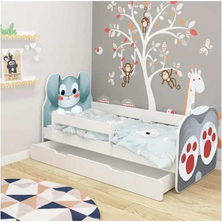 Krevet za decu ANIMALS 180X80 CM SA DODATNOM FIOKOM WHITE ACMA VII