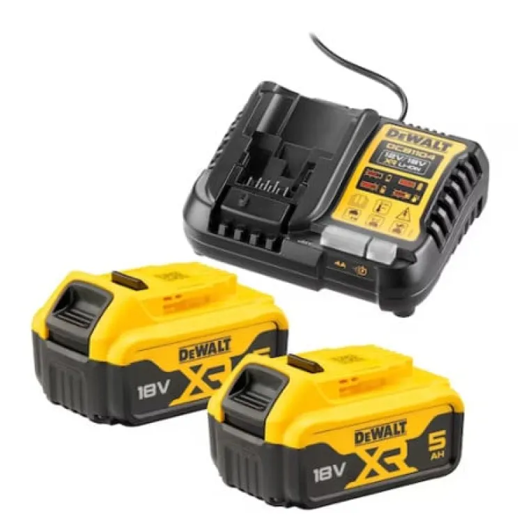 Dewalt DCB1104P2 set punjač + baterija 2x5.0Ah, xr 18V
