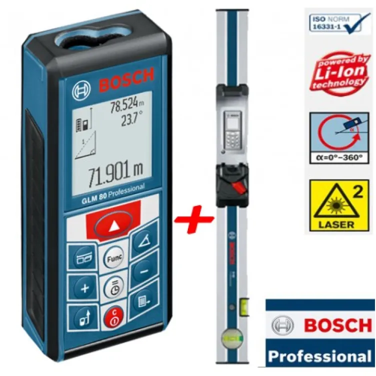 Laserski daljinomer Bosch Professional GLM 80 + R 60