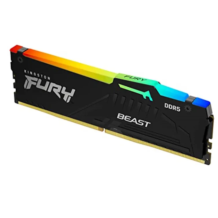 Kingston dimm DDR5 64GB (2x32GB kit) 5600MT/s KF556C40BBAK2/64 fury beast rgb black ram memorija