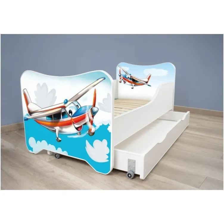 Krevet za dete sa fiokom Happy Kitty Plane 160x80 cm