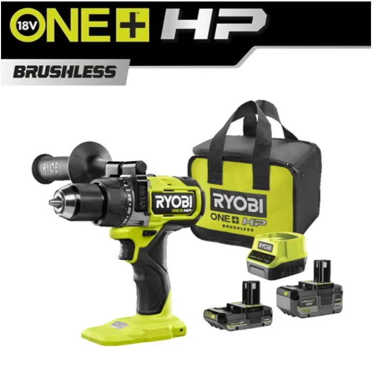 Set udarna bušilica (18V ONE+ HP) sa 2 baterije (4Ah i 2Ah) i punjačem RYOBI RPD18X-242S