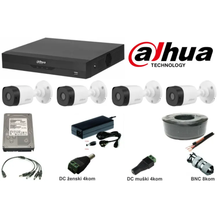 Dahua SET-01 * 4 kamere + DVR, FULL HD, 3TB -