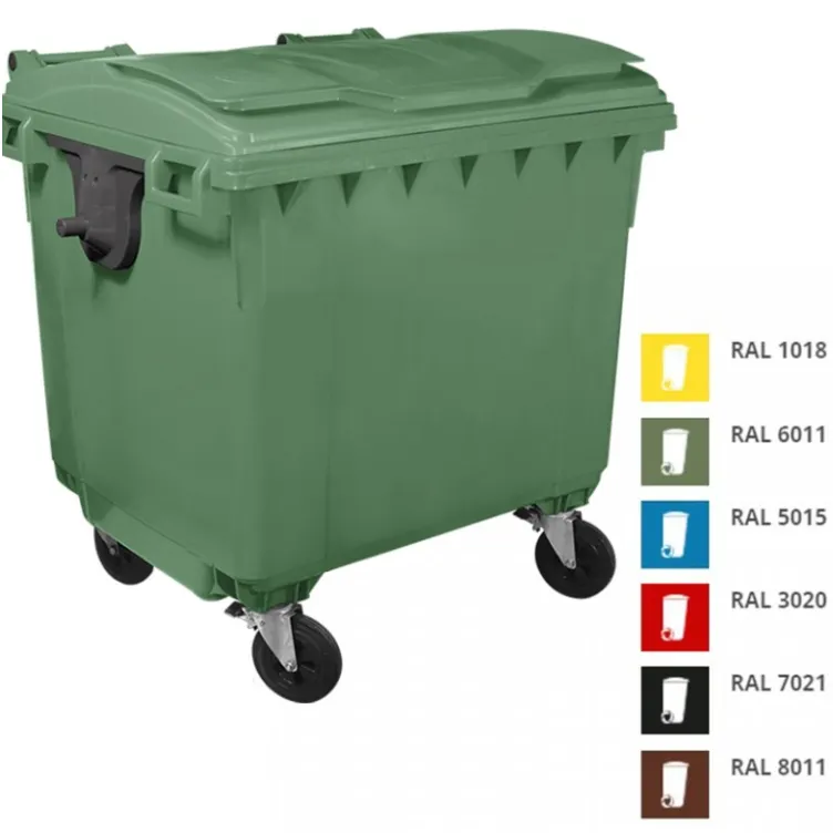 Plastični kontejner 1100l ravan poklopac