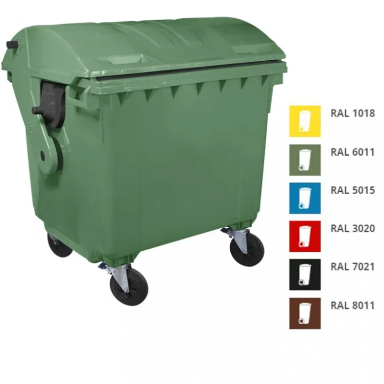 Plastični kontejner 1100l polukružni poklopac