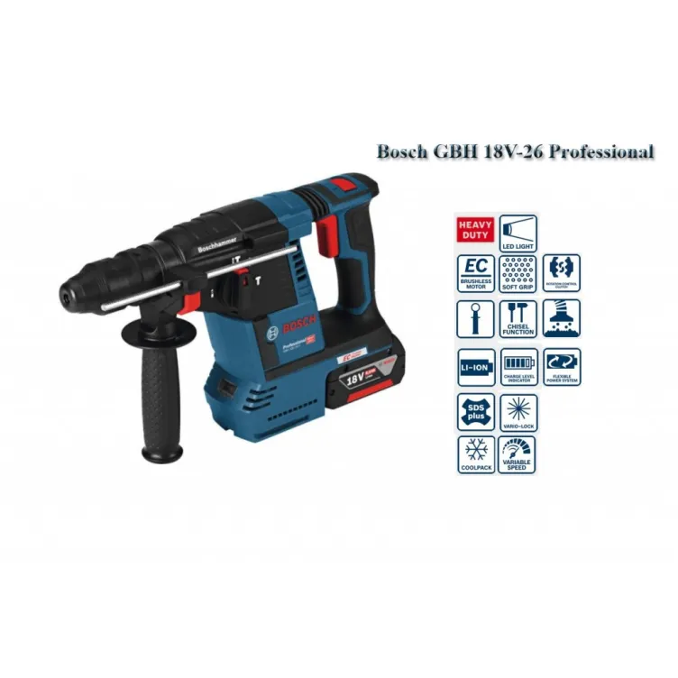 Akumulatorski elektro-pneumatski čekić Bosch GBH 18V-26 Professional