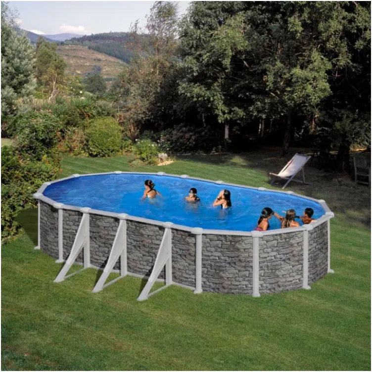 GRE ovalni montažni bazen Corcega Stone SET dubine 730x375x132cm