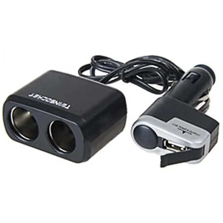 Auto punjač razdelnik dve rupe+1 usb CL-S2093