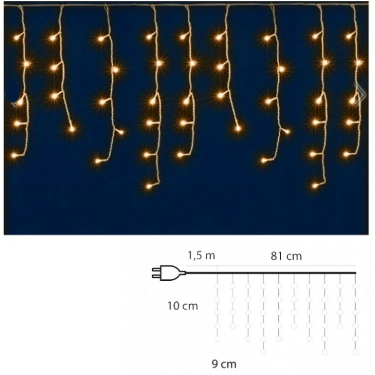Svetleći niz sa 50 toplo belih LED dioda KAF50LED/WW