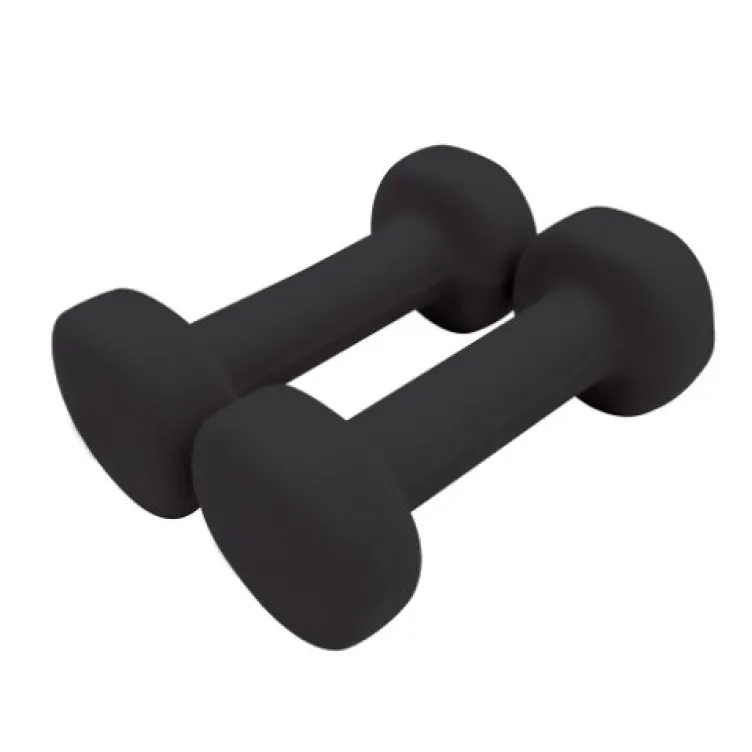 Set gvozdenih tegova s neoprenom 2x1kg crni