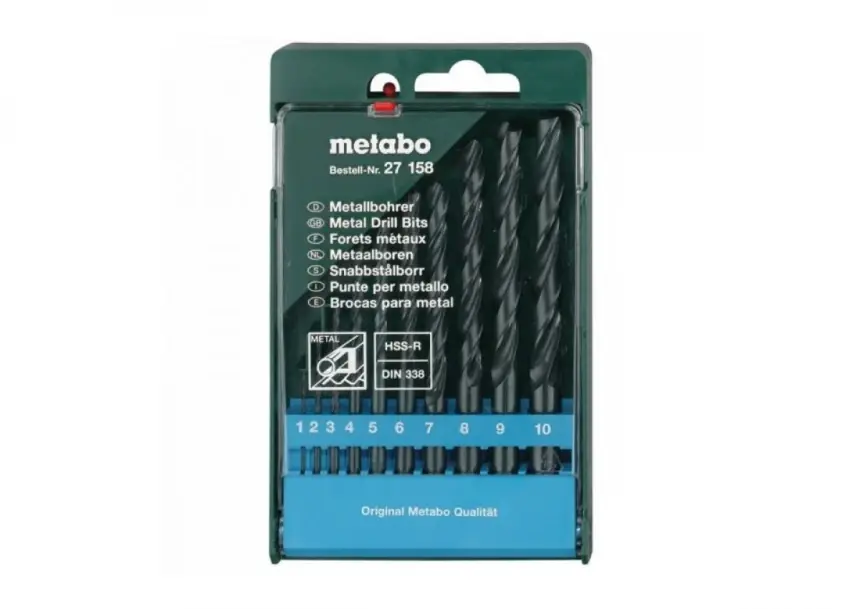 Metabo Set 10 kom HSSR burgije za metal