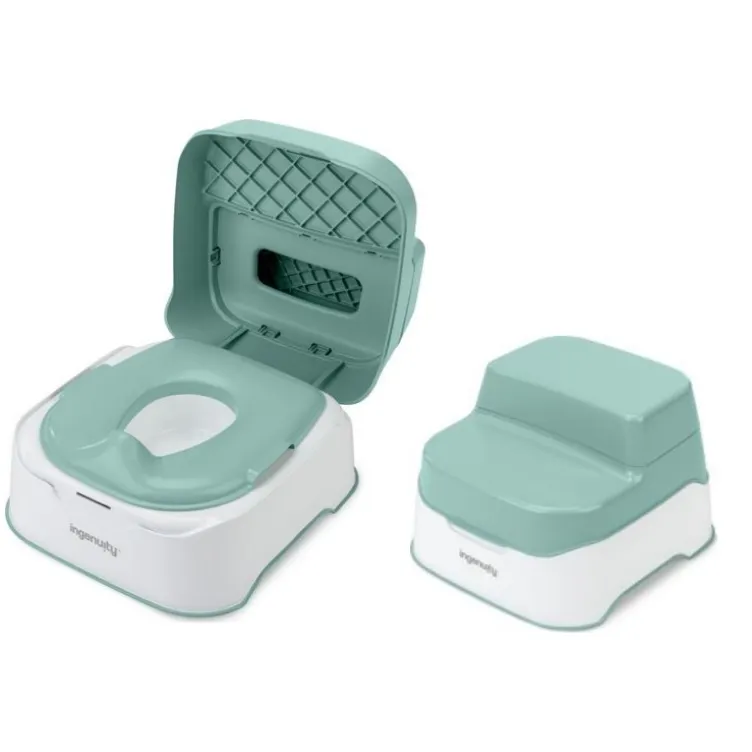 Kids ii ingenuity 3-u-1 sistem - nosa potty/steper/adapter - white/mint 12m+ SKU17143