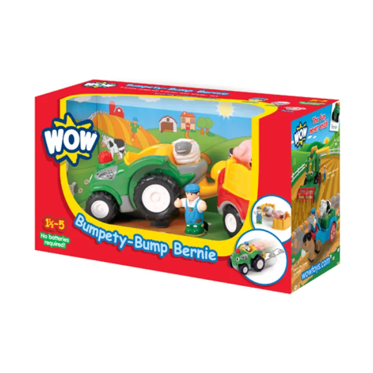 Igračka traktor sa prikolicom WOW Bumpety Bump Bernie
