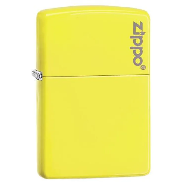 Zippo upaljač Neon Yellow Zippo Logo