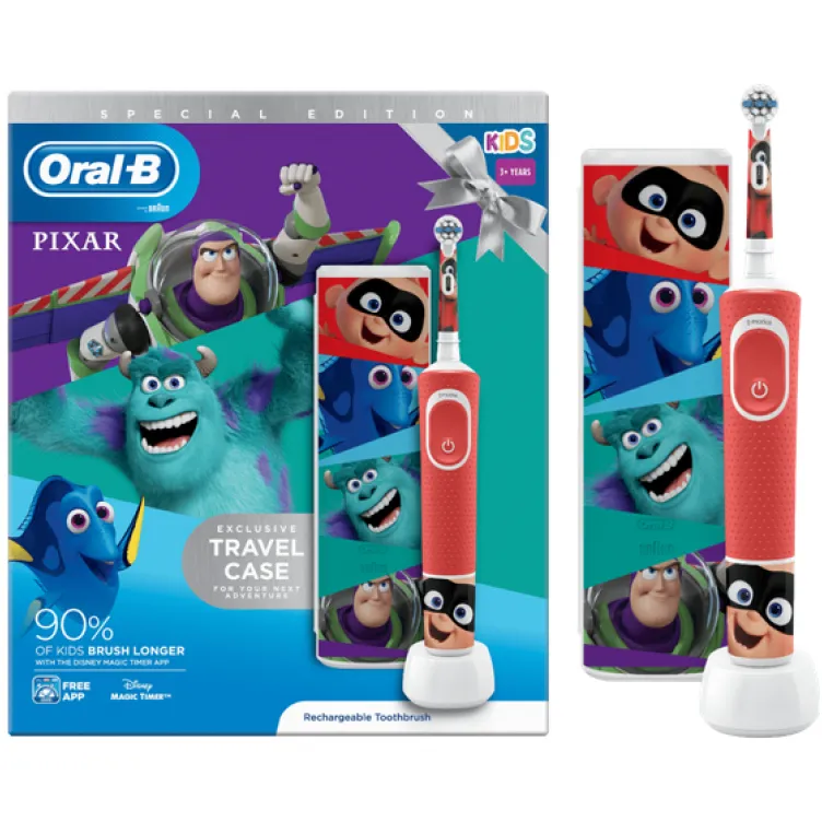 Električna četkica za zube Oral B Pixar + futrola za putovanje