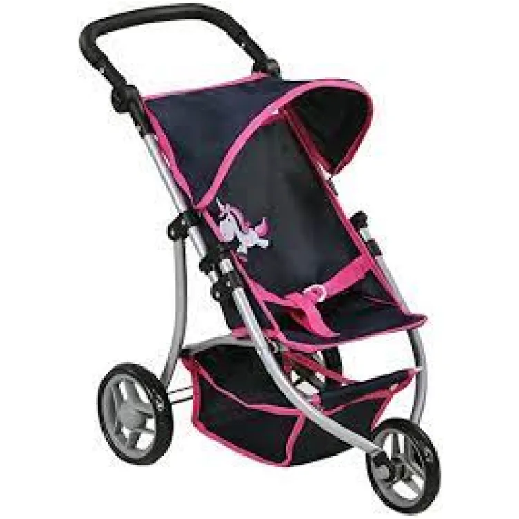 Kolica za lutke Jogger Lio Unicorn PLAVA 59 x 35.5 x 63.5 cm