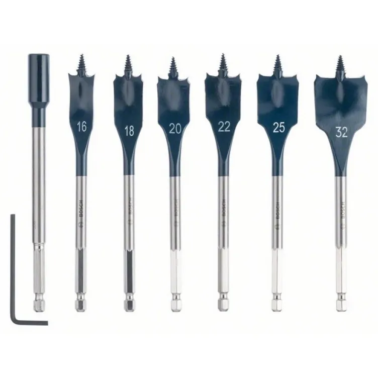 Bosch 7-delni set pljosnatih burgija za glodanje Self Cut Speed