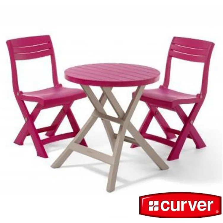 Baštenska garnitura Bistro set duo kapućino-roze