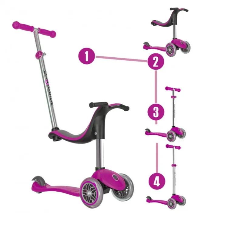 Gloobber trotinet EVO 4 in 1 Pink