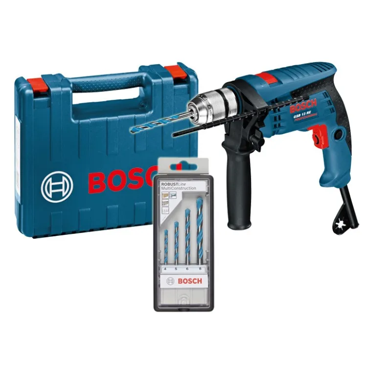 Vibraciona bušilica Bosch GSB 13 RE Professional + 4 kom Multi Construction set u standard koferu