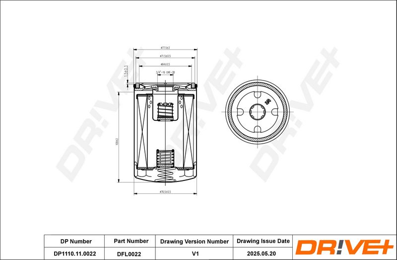 Filter za ulje Dr!ve+ DP1110.11.0022