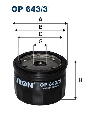 Filter za ulje FILTRON OP 643/3