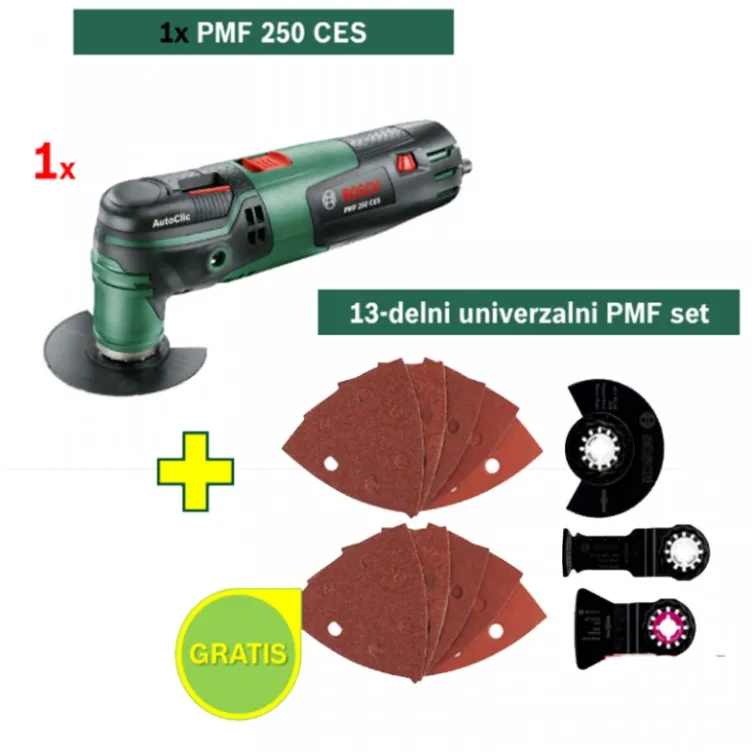 Multifunkcionalni alat Bosch PMF 250 CES + Poklon