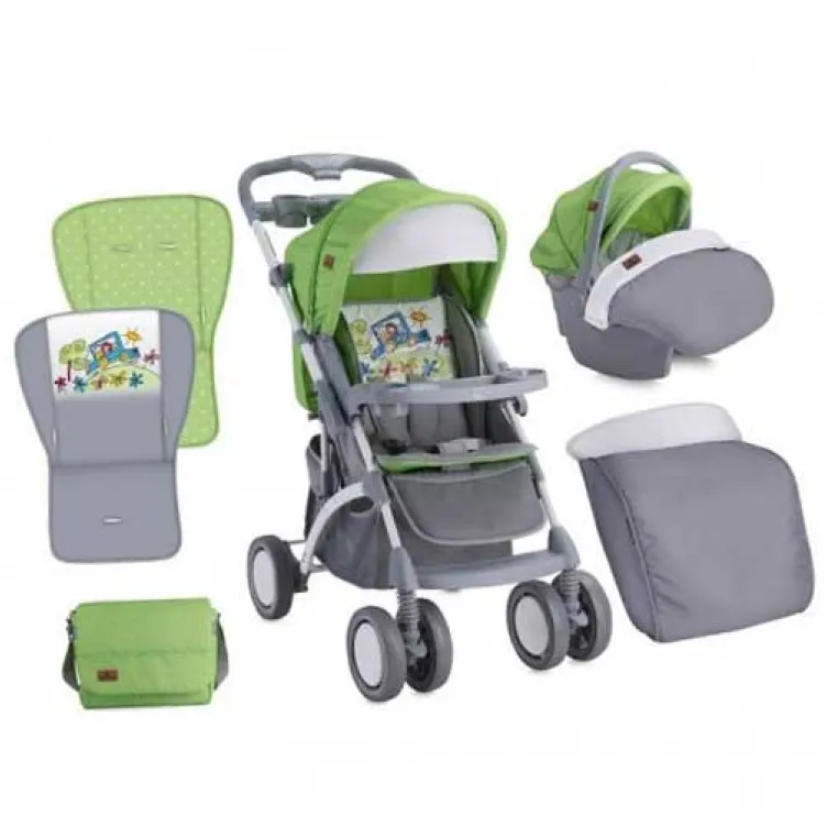 Kolica Apollo Set Green & Grey Car
