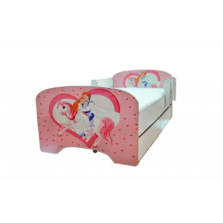 Krevet za decu Pink Princess sa dve fioke 160x80 cm model 803