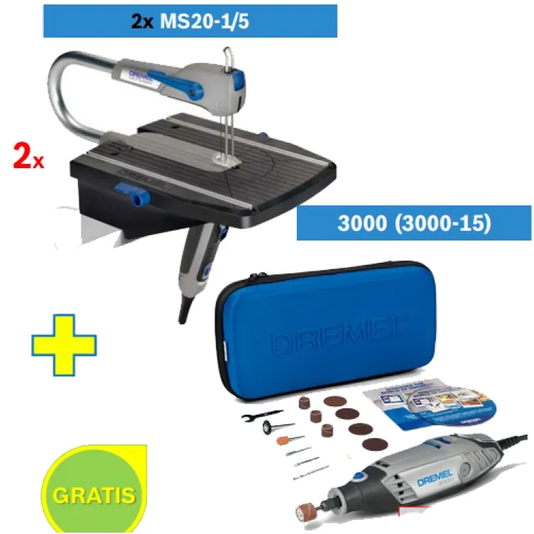 Testera DREMEL Moto Saw + Višenamenski alat DREMEL 3000 sa 15 kom pribora