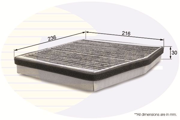 Filter, vazduh unutrašnjeg prostora COMLINE EKF102A