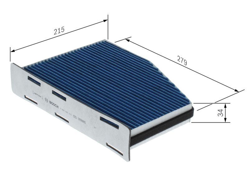 Filter, vazduh unutrašnjeg prostora BOSCH 0 986 628 615