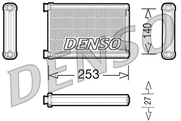 Mali hladnjak, grejanje kabine DENSO DRR05005