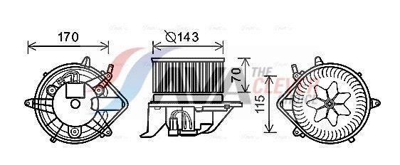 Ventilator kabine/unutrašnjeg prostora AVA QUALITY COOLING BW8458
