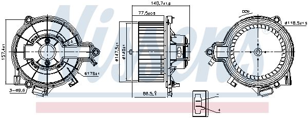 Ventilator kabine/unutrašnjeg prostora NISSENS 87616