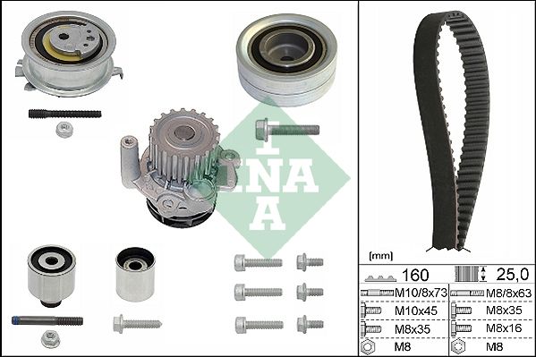 Pumpa za vodu + komplet zupčastog kaiša Schaeffler INA 530 0550 32