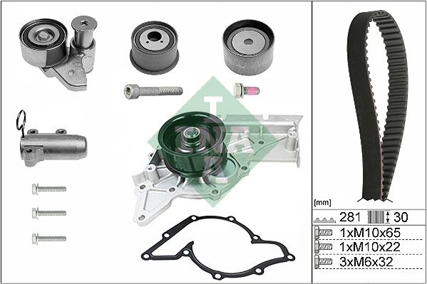 Pumpa za vodu + komplet zupčastog kaiša Schaeffler INA 530 0480 30