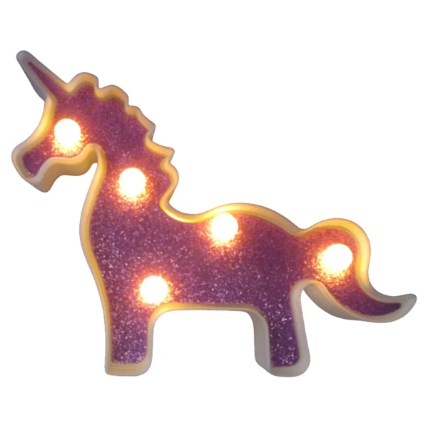 Luar, LED lampa, šljokice, jednorog