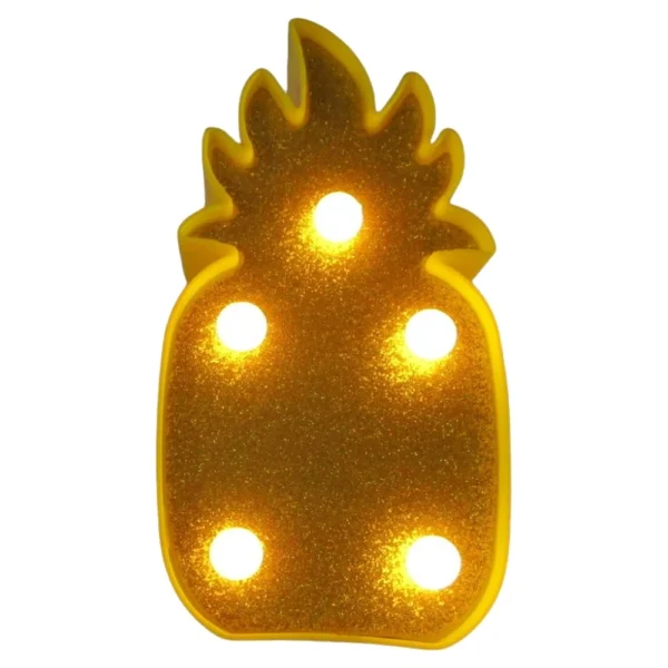 Luar, LED lampa, šljokice, ananas