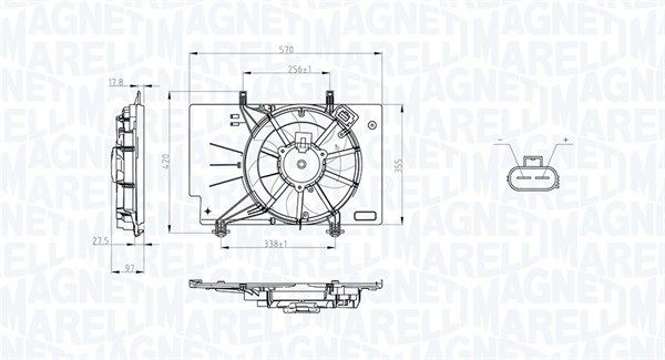 Ventilator hladnjaka MAGNETI MARELLI 069422734010