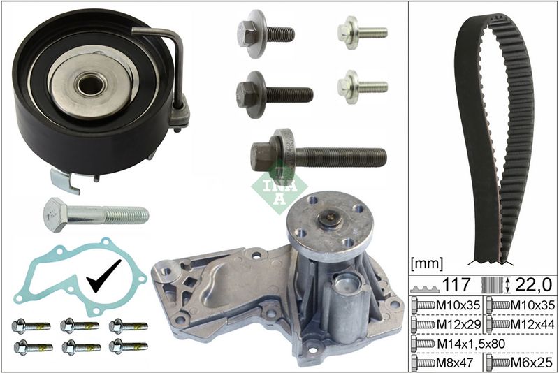 Pumpa za vodu + komplet zupčastog kaiša Schaeffler INA 530 0495 30