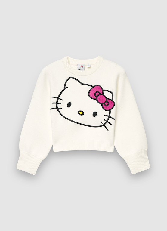 MAJICA SA ŠTAMPOM HELLO KITTY BELA VUNA