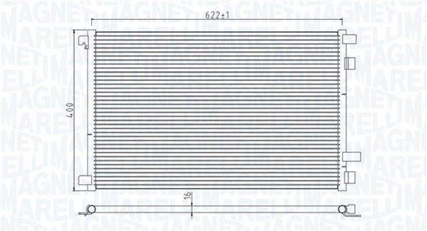 Hladnjak klime, kondenzator MAGNETI MARELLI 350203932000