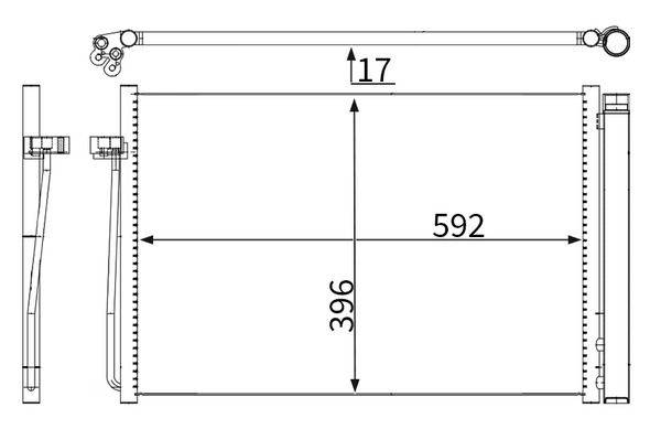 Hladnjak klime, kondenzator MAHLE AC 344 000S