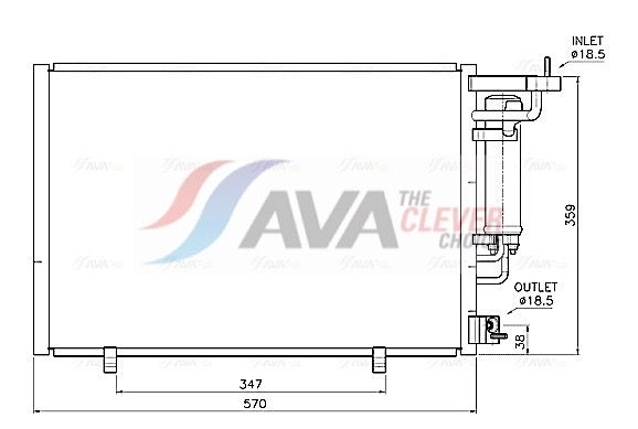 Hladnjak klime, kondenzator AVA Clever Choice FD5707D