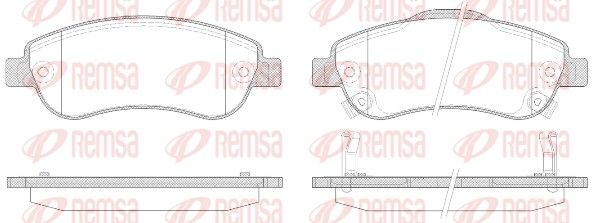 Komplet pločica, disk-kočnica REMSA 1289.02