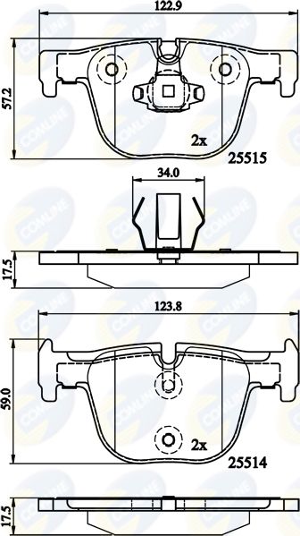 Komplet pločica, disk-kočnica COMLINE CBP02147
