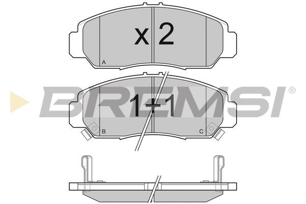 Komplet pločica, disk-kočnica BREMSI BP3059