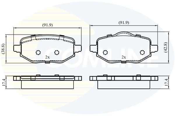 Komplet pločica, disk-kočnica COMLINE CBP03529