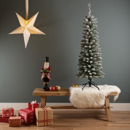 Dekordom novogodišnja jelka pencil pine snowy 150cm ( 043157 )